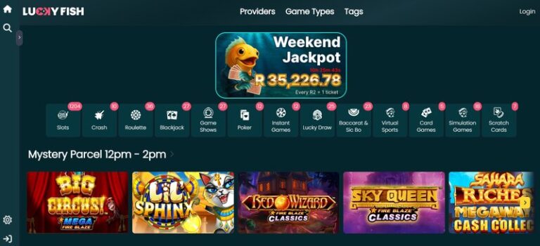 Lucky Fish Casino Review: Register and Get R50 Bonus